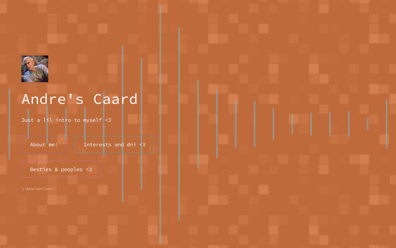 Andre's personal caard.